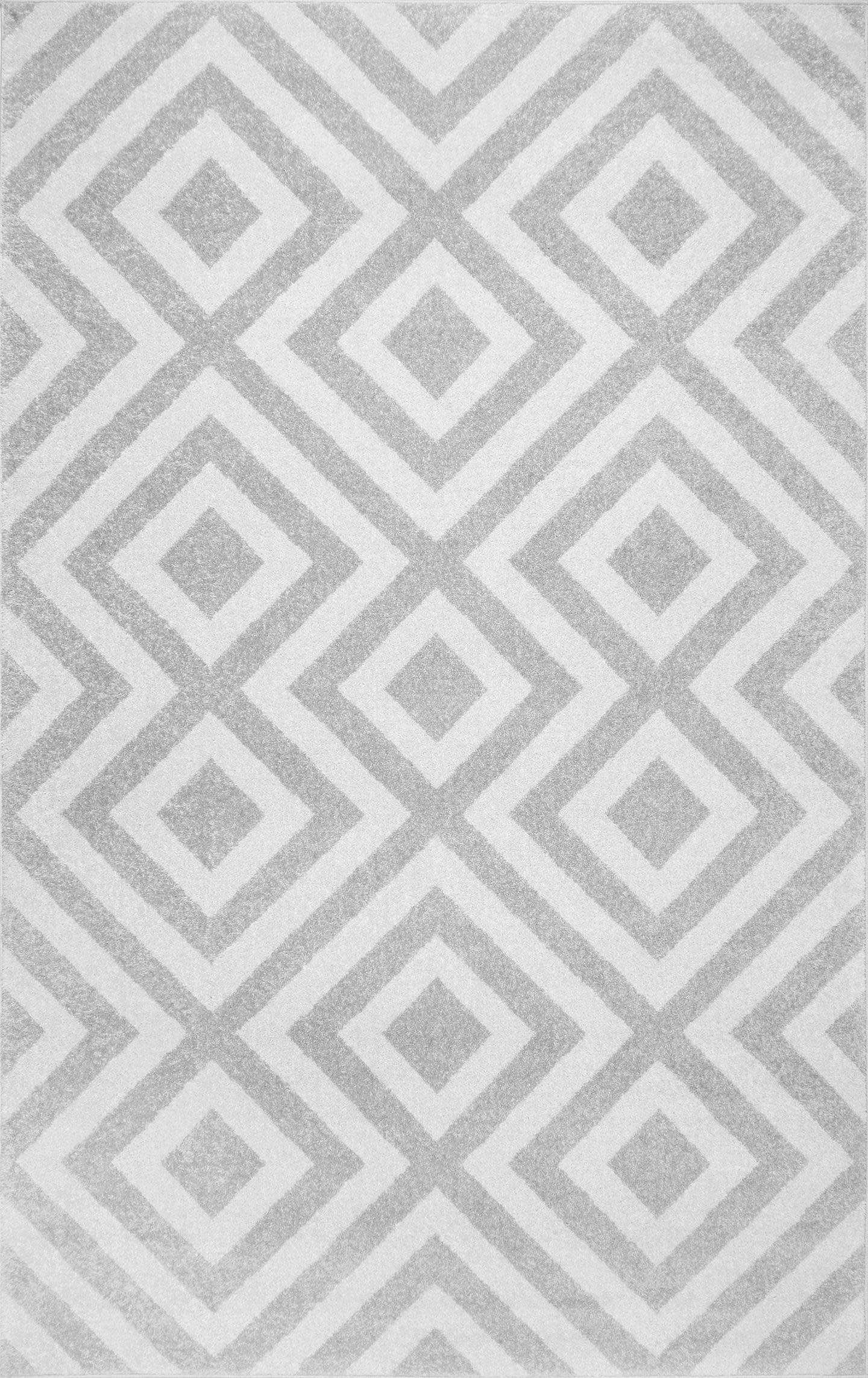 Hashtag Home Frances Geometric Gray/White Area Rug & Reviews | Wayfair