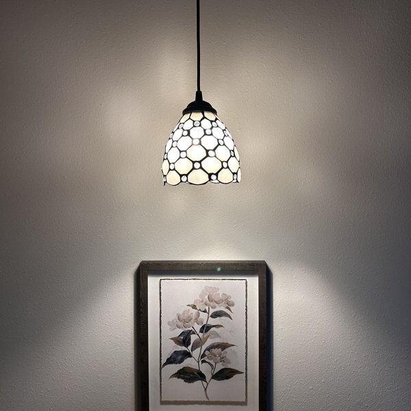Fleur De Lis Living Simonson Tiffany Mini Hanging Lights Stained Glass ...