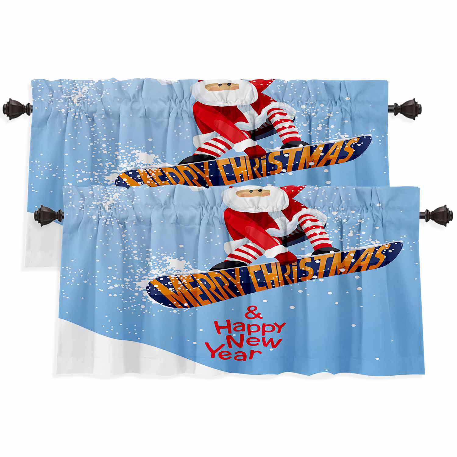 Ophelia & Co. Blue 52"W Merry Christmas and Happy New Year for Santa ...