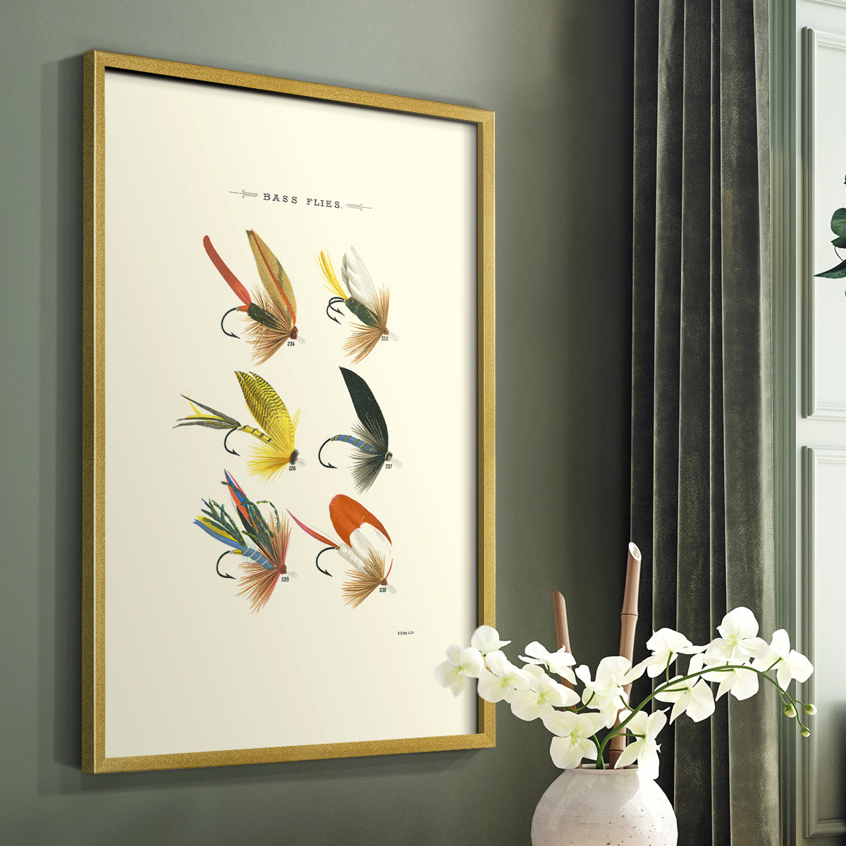 Winston Porter Bass Flies I Framed Print - Solid Wood | Wayfair