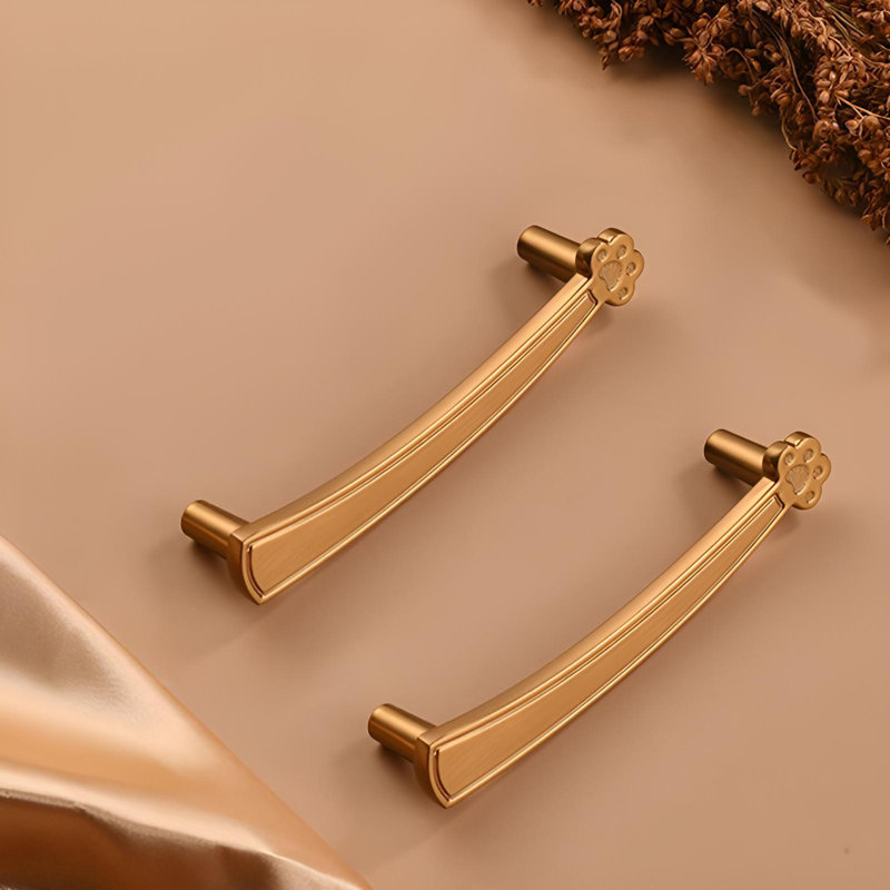 Infinitee Green Cute Cat Paw Print Handle, Screw Installation | Wayfair