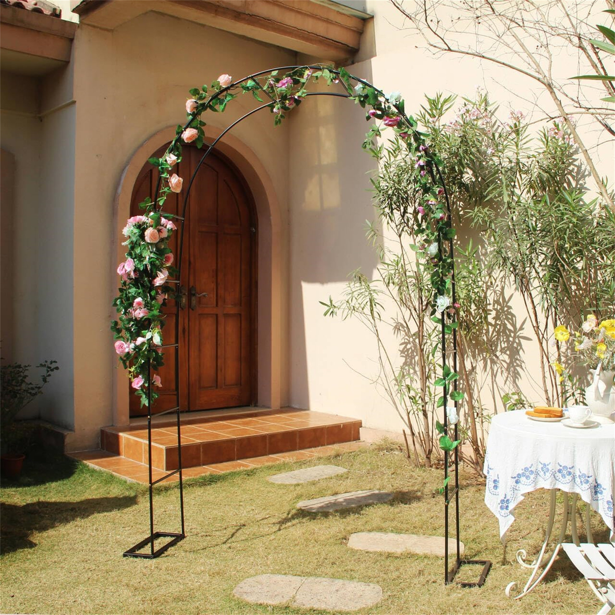 SUBORM Metal Garden Arches for Ceremonies Outdoor Wedding Arches Easily ...