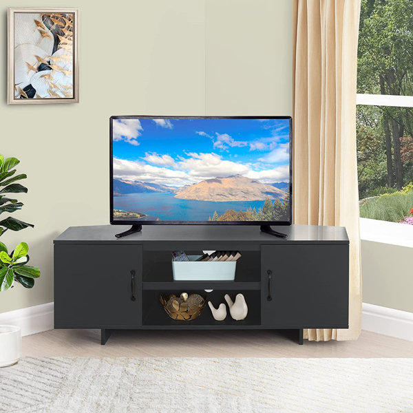 Ebern Designs Kytalin Corner TV Stand for 50" TV, Modern Living Room ...
