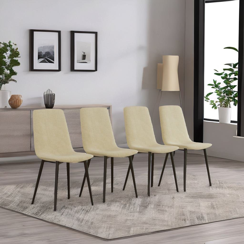 George Oliver Horak Linen Metal Parsons Chair Dining Chair | Wayfair