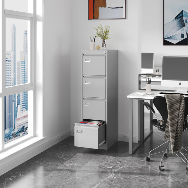 Latitude Run® 15.12'' Wide 4 -Drawer Steel File Cabinet & Reviews | Wayfair