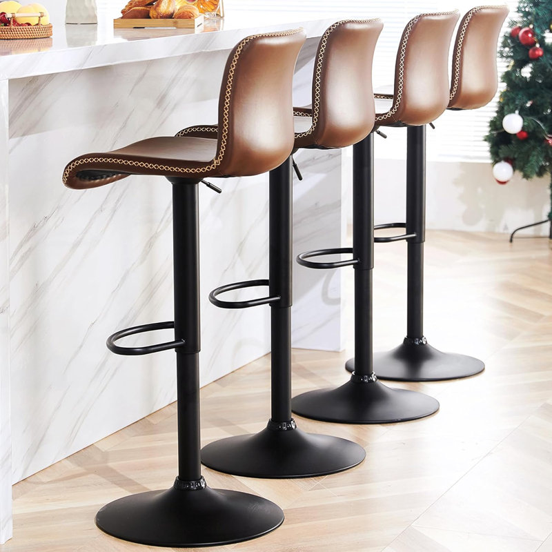 adjustable bar stools black