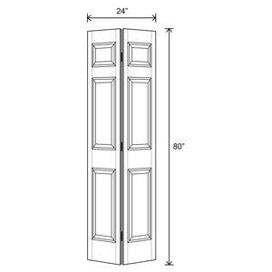 Masonite Paneled Manufactured Wood Hollow Primed Textured 6-Panel Bi ...