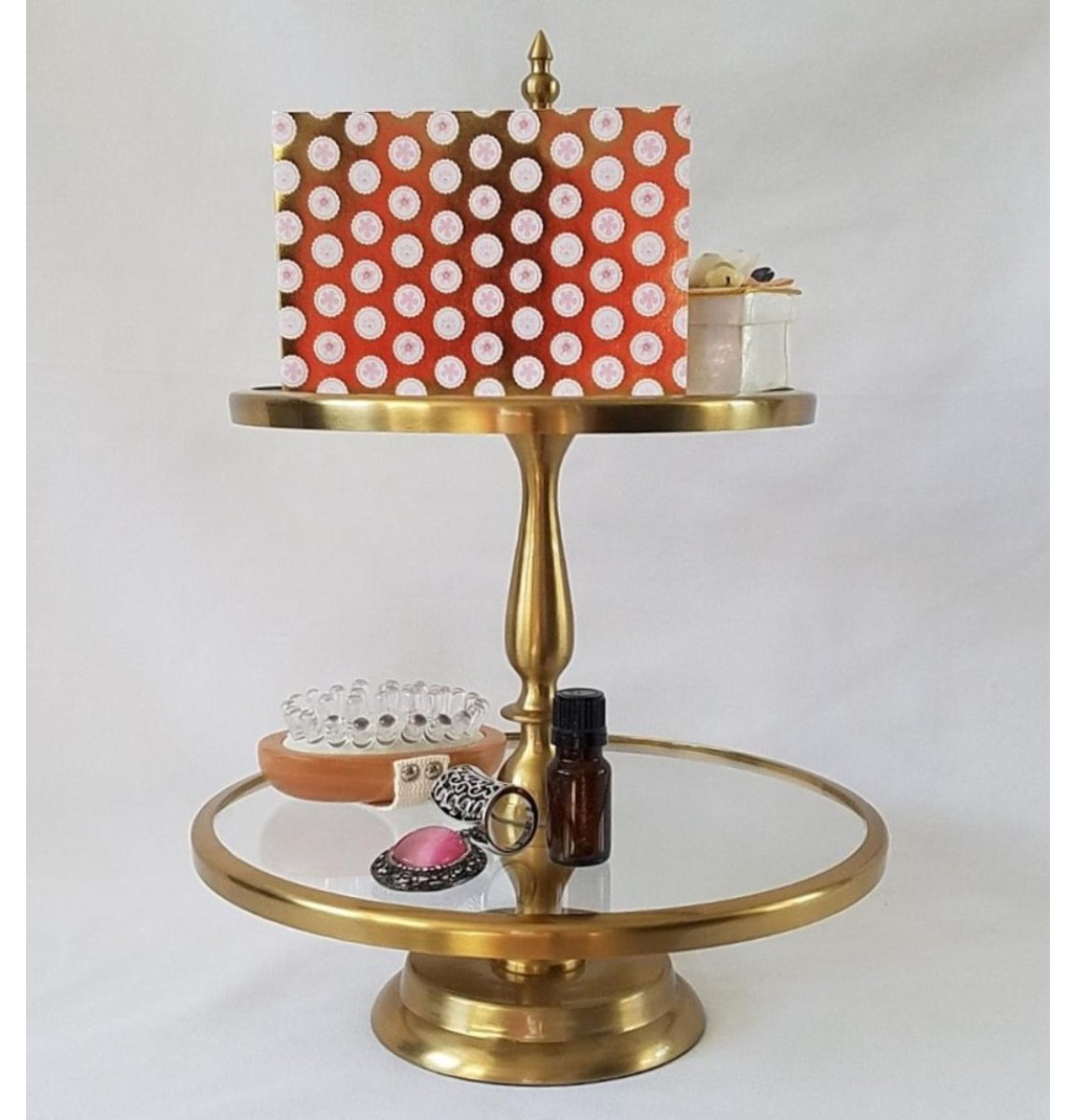 Rosdorf Park Genualdi Glass Tiered Stand | Wayfair