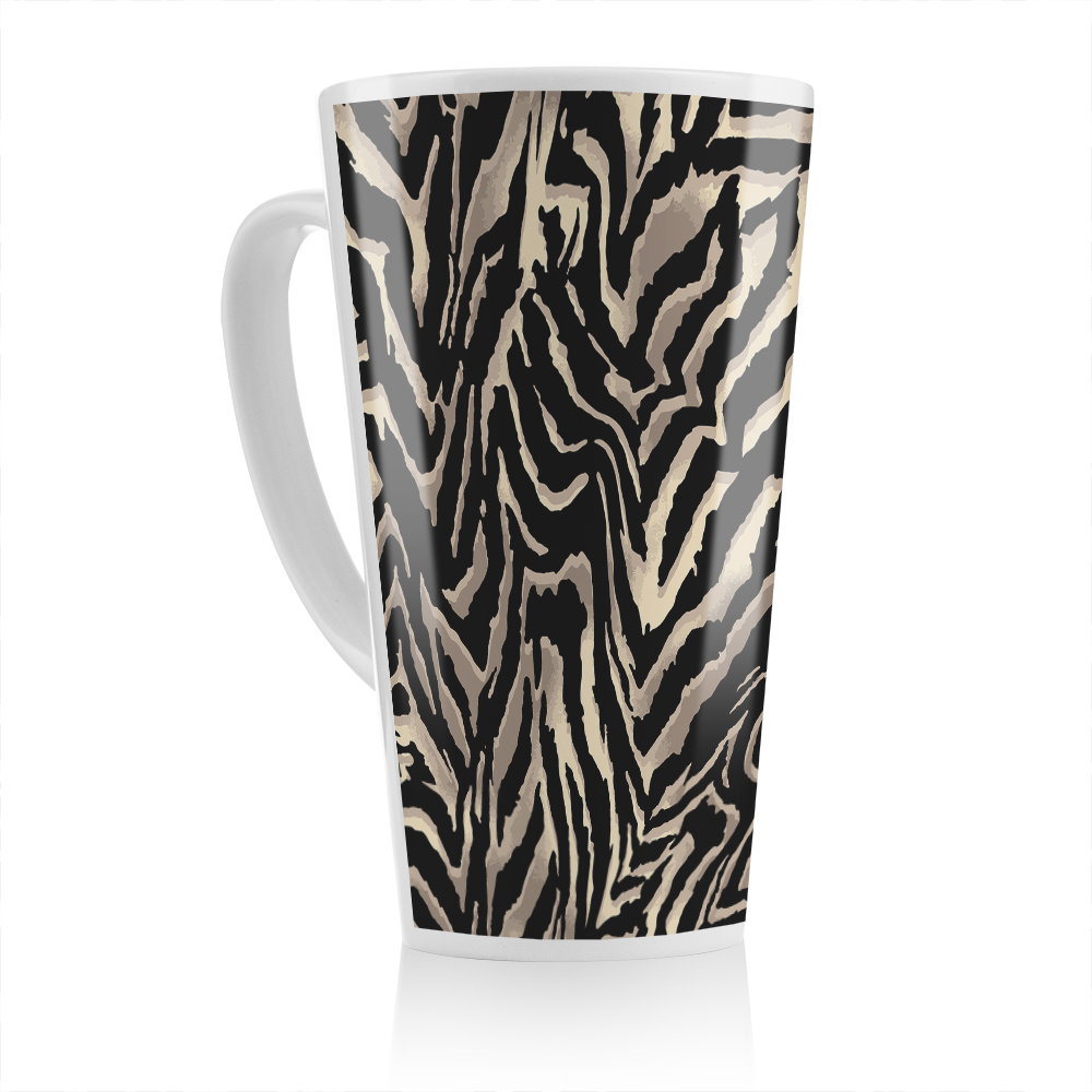East Urban Home Zebra Print Latte Mug | Wayfair.co.uk