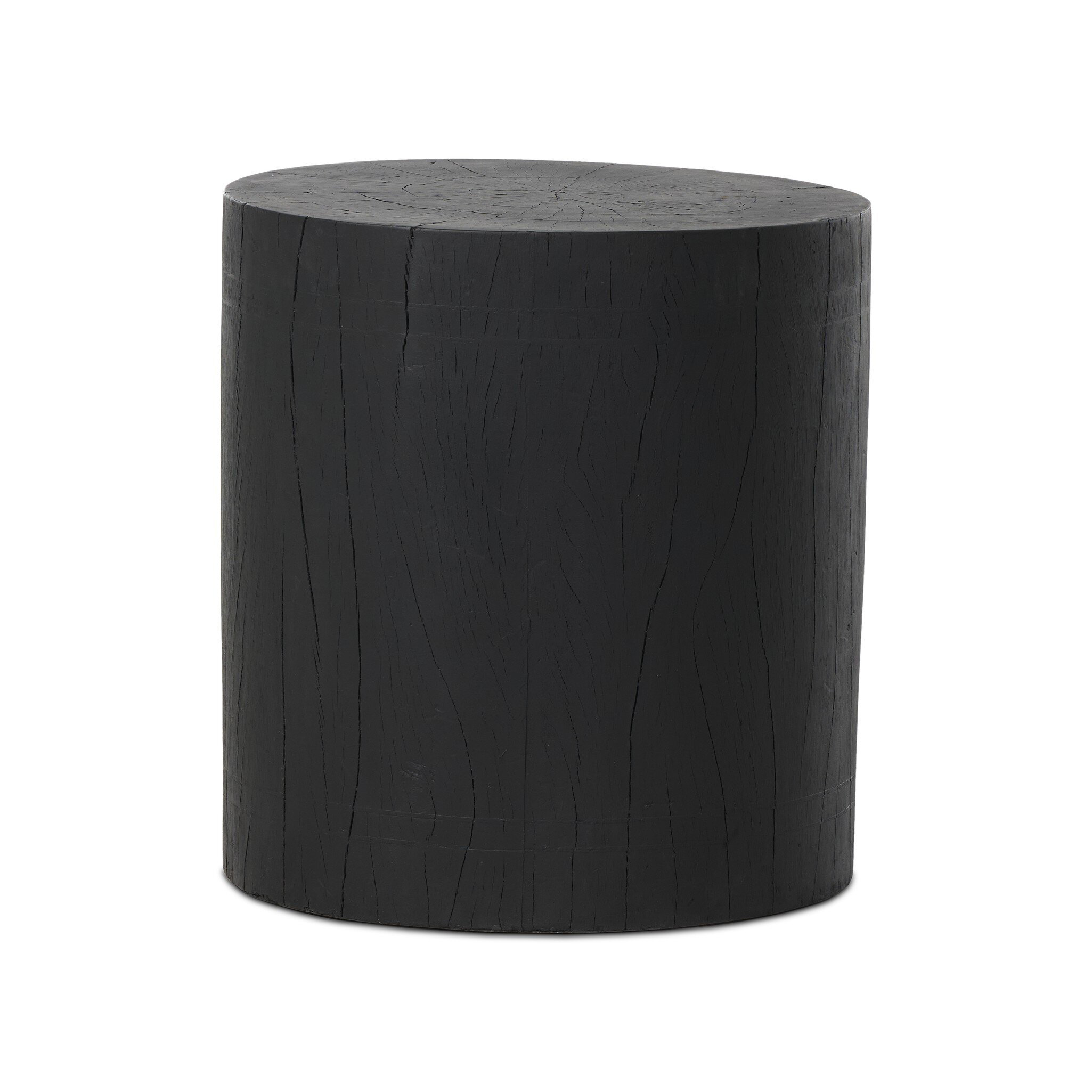 Four Hands Layo End Table-Black Resin | Perigold