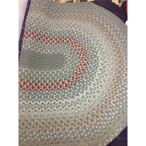 August Grove® Oval Hollydale Hand Braided Wool Ivory Area Rug | Wayfair