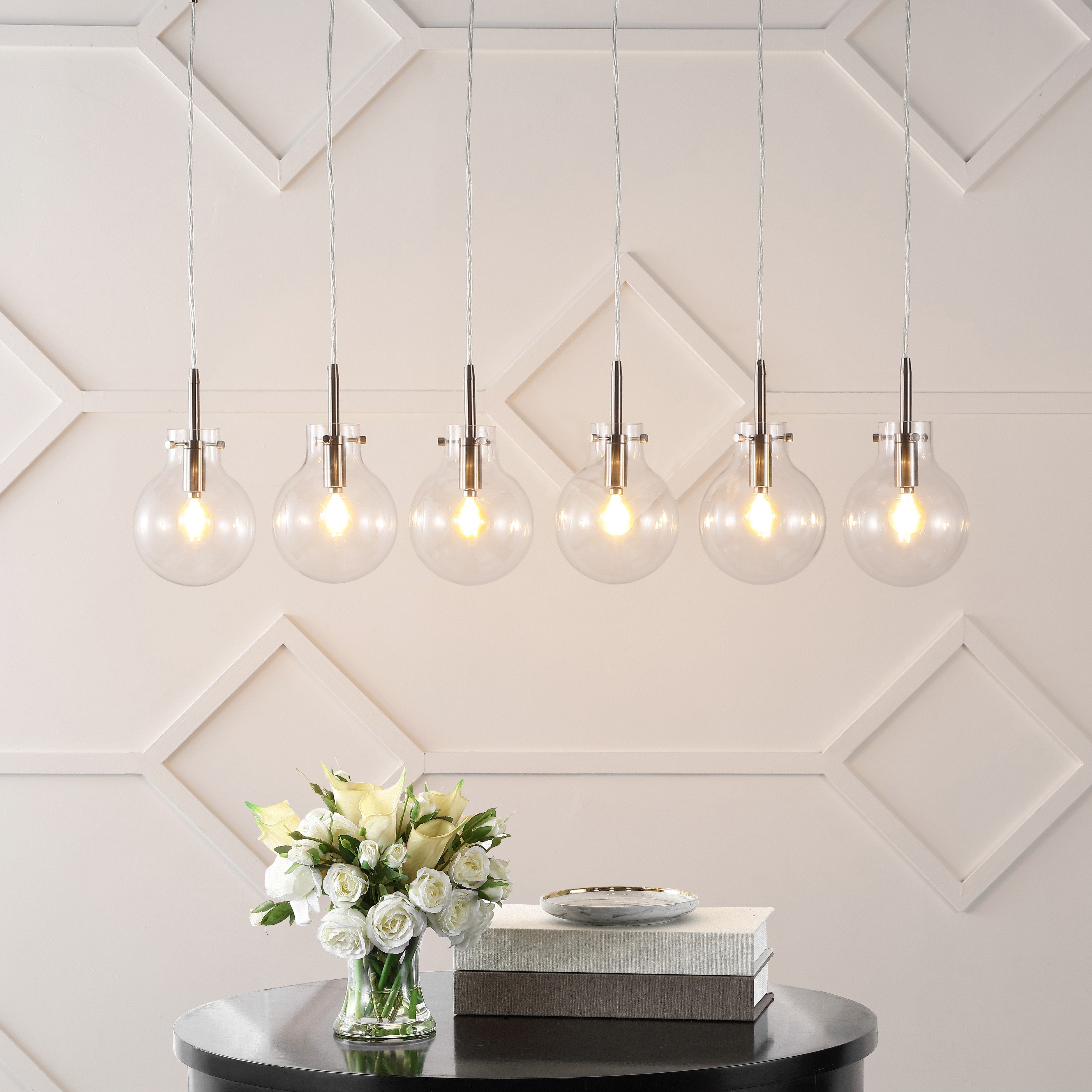 Orren Ellis Ausby 6 - Light Nickel Kitchen Island Pendant | Wayfair