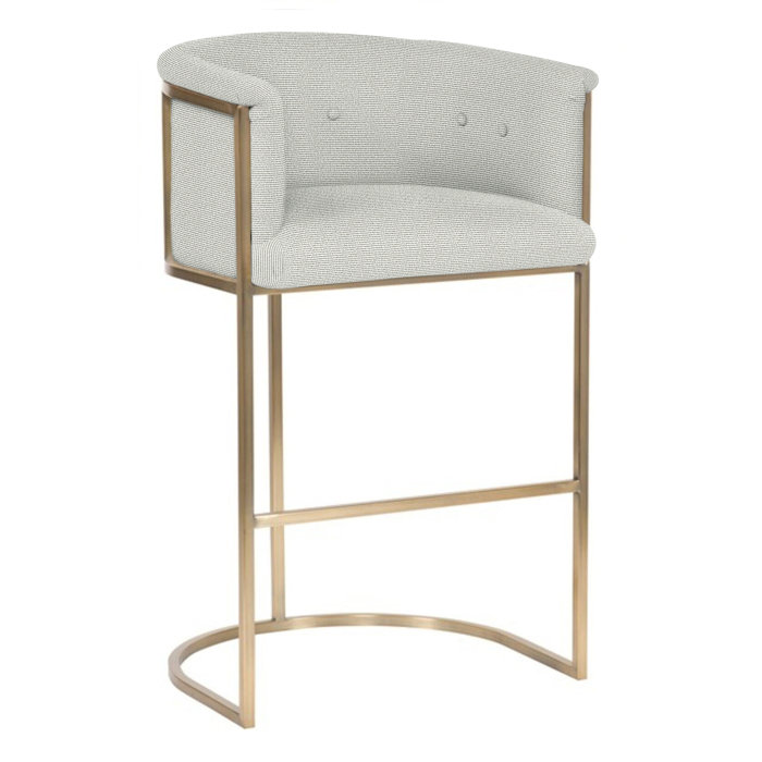 Vanguard Furniture Skye 31" Button Back Metal Frame Bar Stool | Perigold