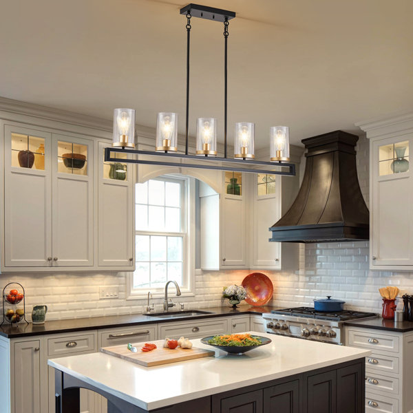 Mercer41 Ledon 5 - Light Kitchen Island Rectangle Chandelier & Reviews ...