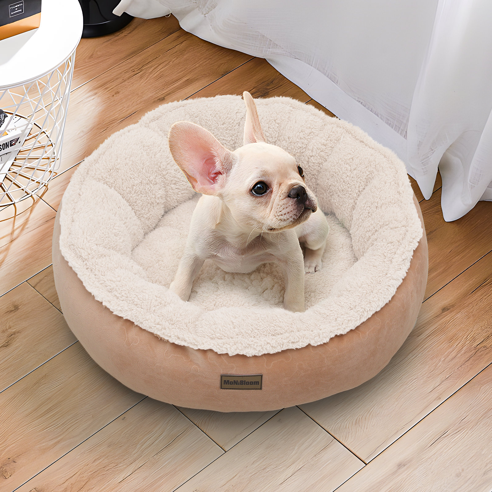 Tucker Murphy Pet™ Ignotas Donut Dog Bed, Plush Round Fluffy Pet Bed, Anti-Anxiety Cuddler Cozy ...