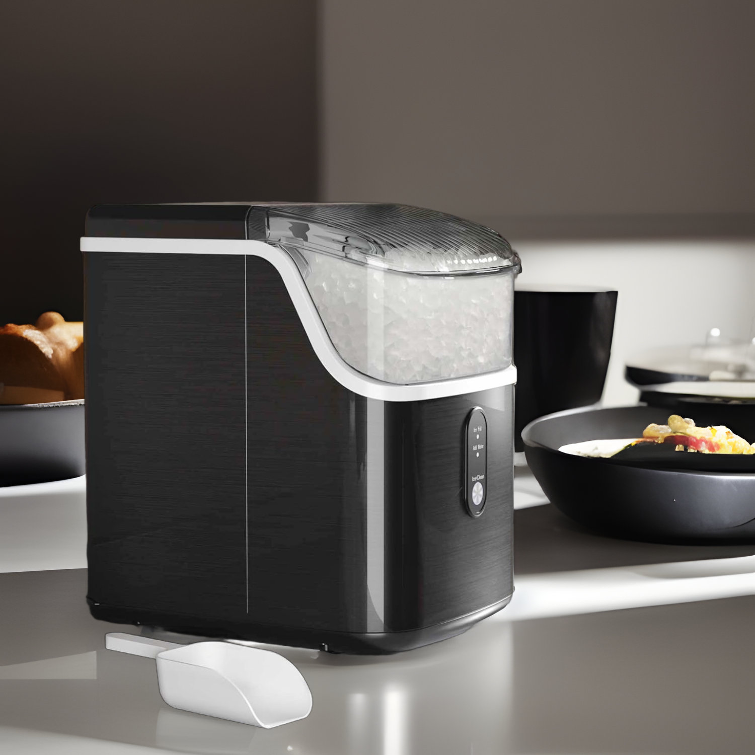 COWSAR 33 Lb. Daily Production Nugget Clear Ice Countertop Ice Maker ...