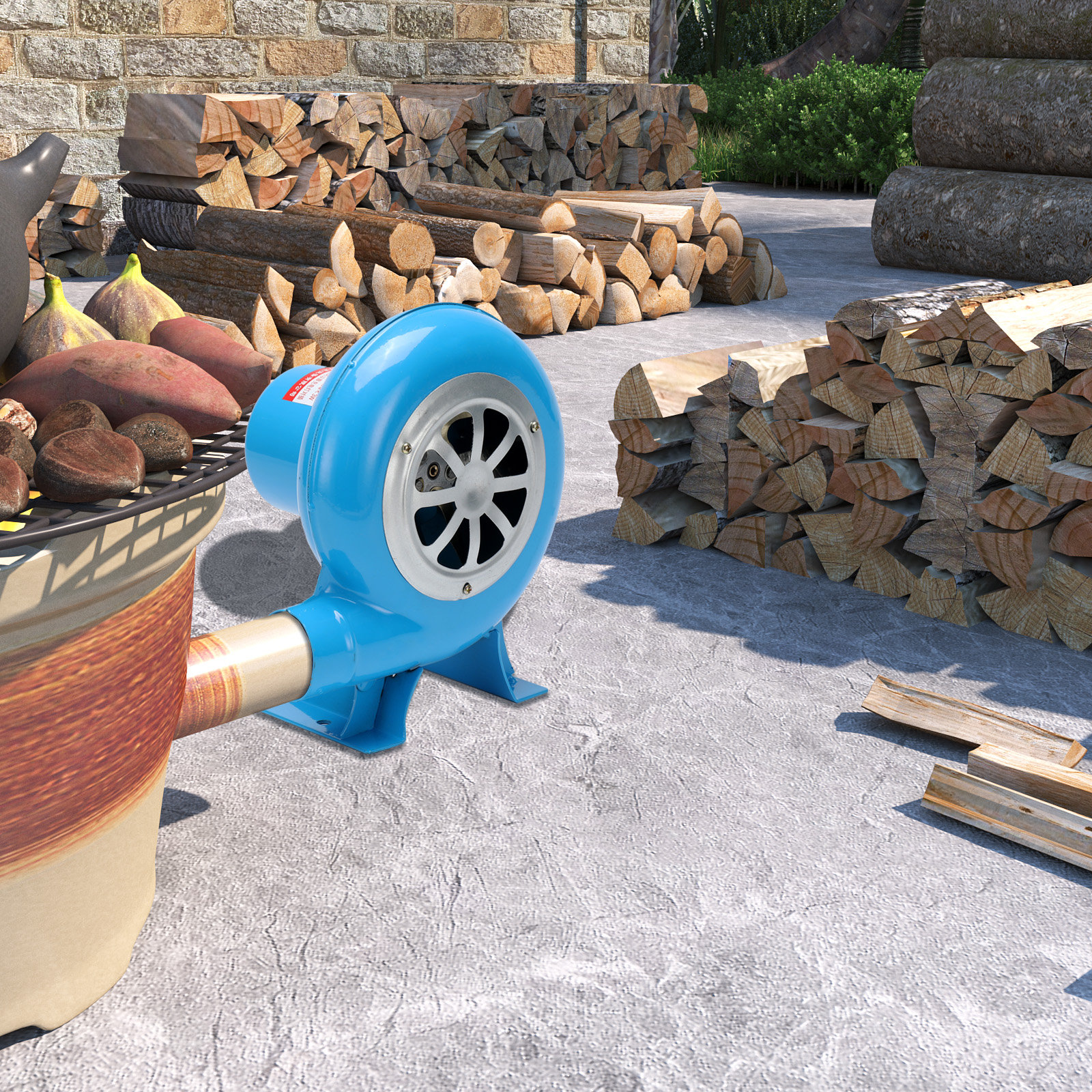 Arlmont & Co. Parrie Iron Bellow and Blower 80W Combustion Blower Stove ...