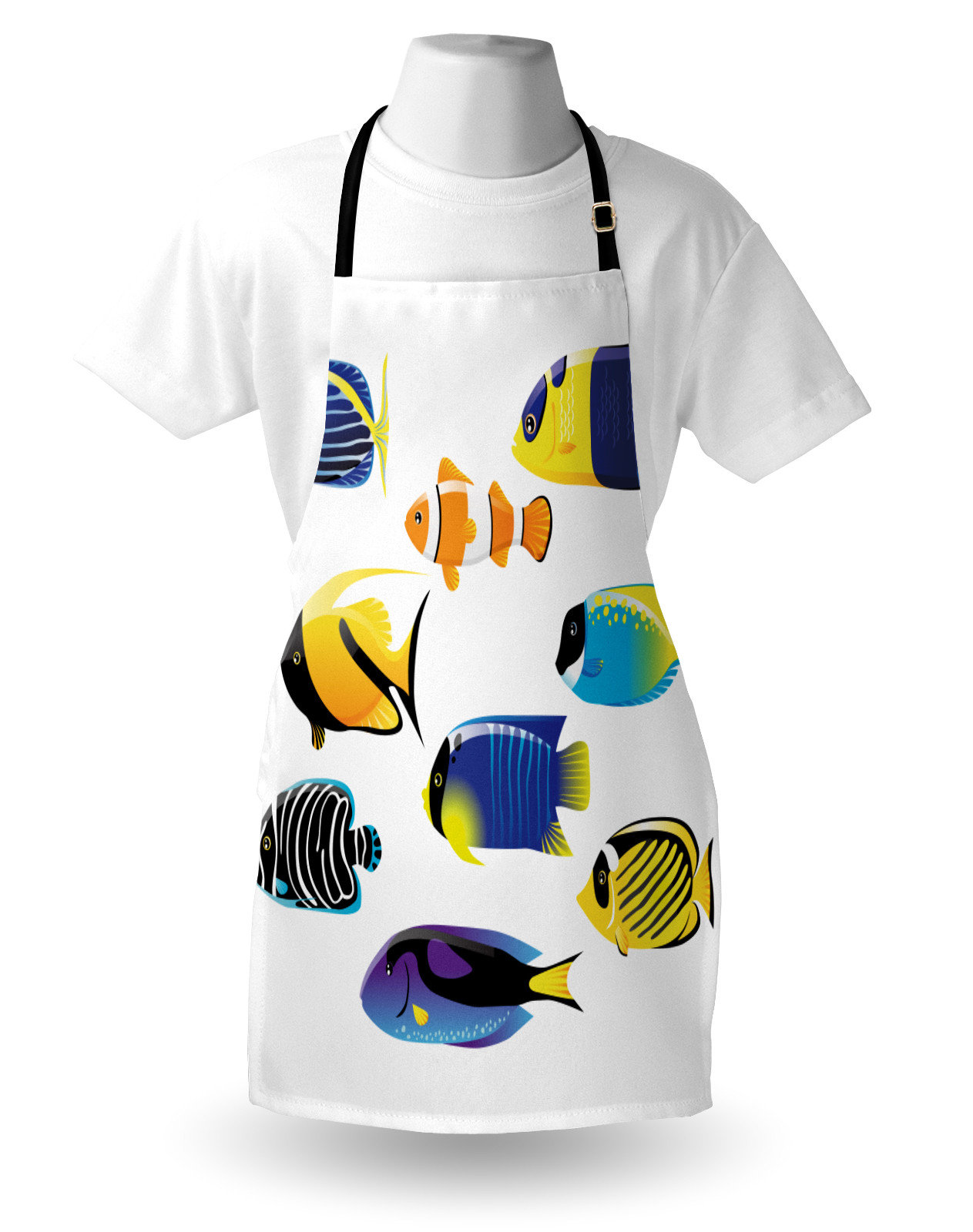 East Urban Home Fish Apron Unisex, Cod Bonito Palette, Adult Size ...