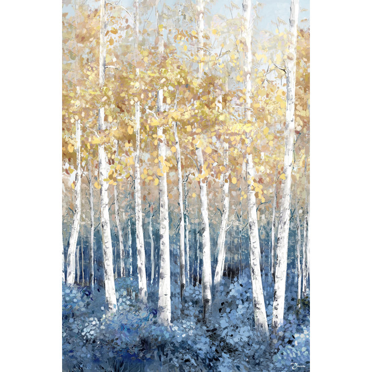 Loon Peak® Gleaming Forest On Canvas Painting | Wayfair