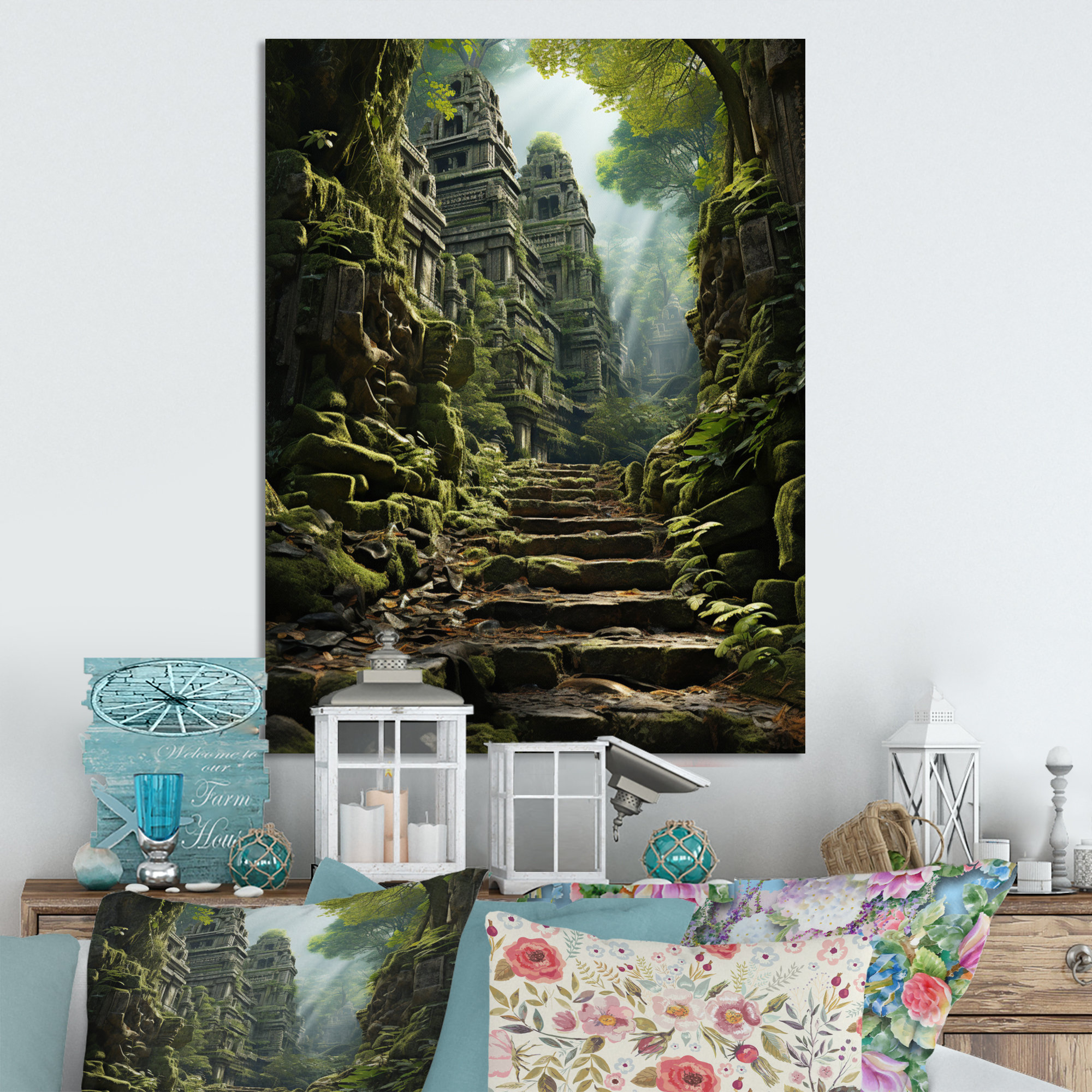 Latitude Run® Asian Art Journey To Angkor VI - Asian Print on Metal ...