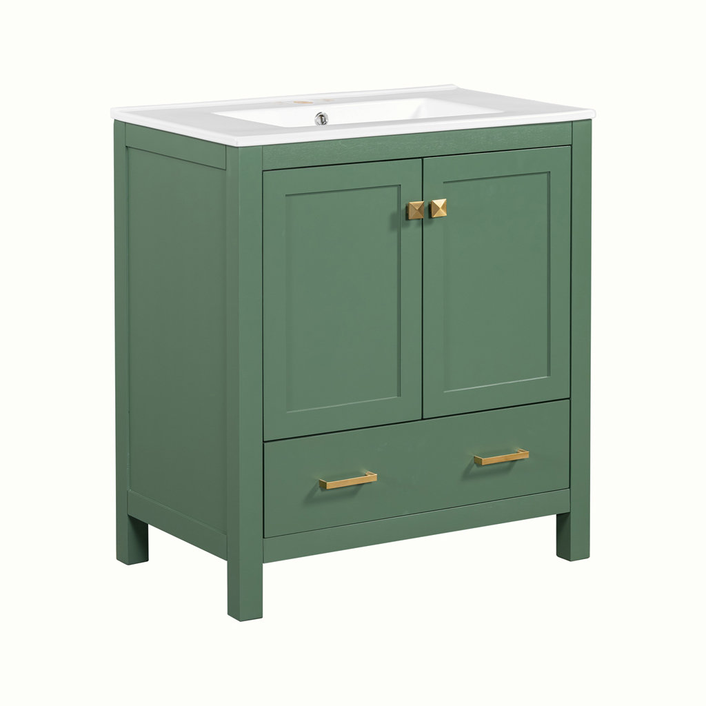 Winston Porter Bathroom Vanity with Single Combination Under Counter ...