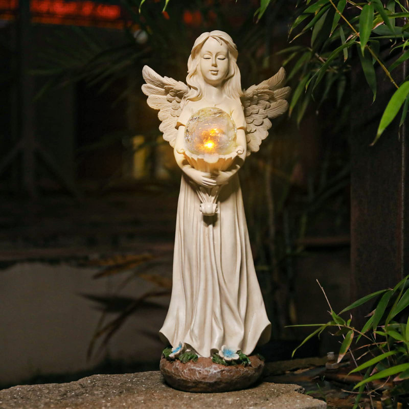 Trinx Guardian Solar Garden Statue | Wayfair