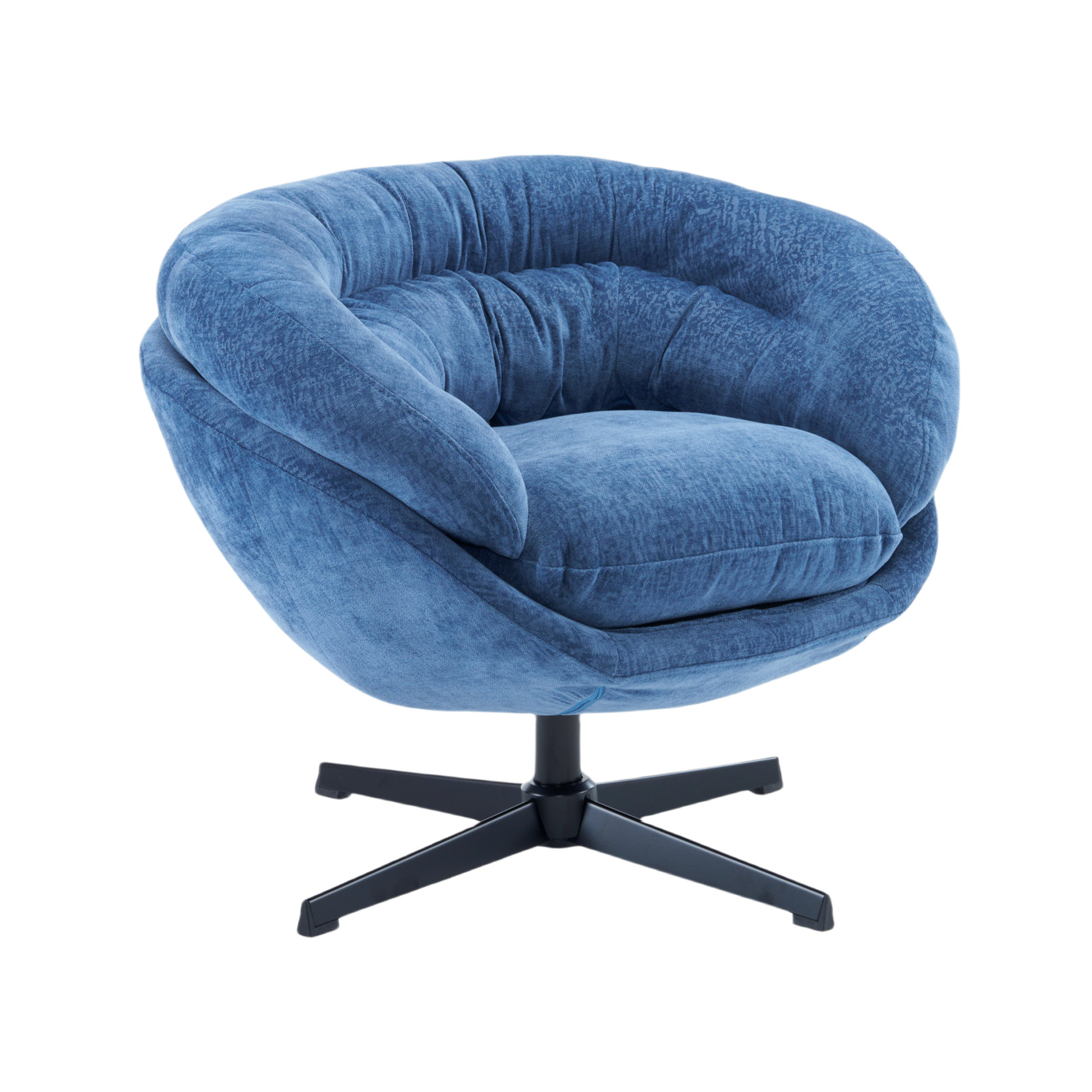 George Oliver Chenille Office Chair, 360° Swivel Accent Chair With ...