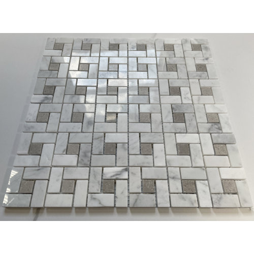 Marble Online 12" x 12" Marble Pinwheel Mosaic Wall & Floor Tile | Wayfair