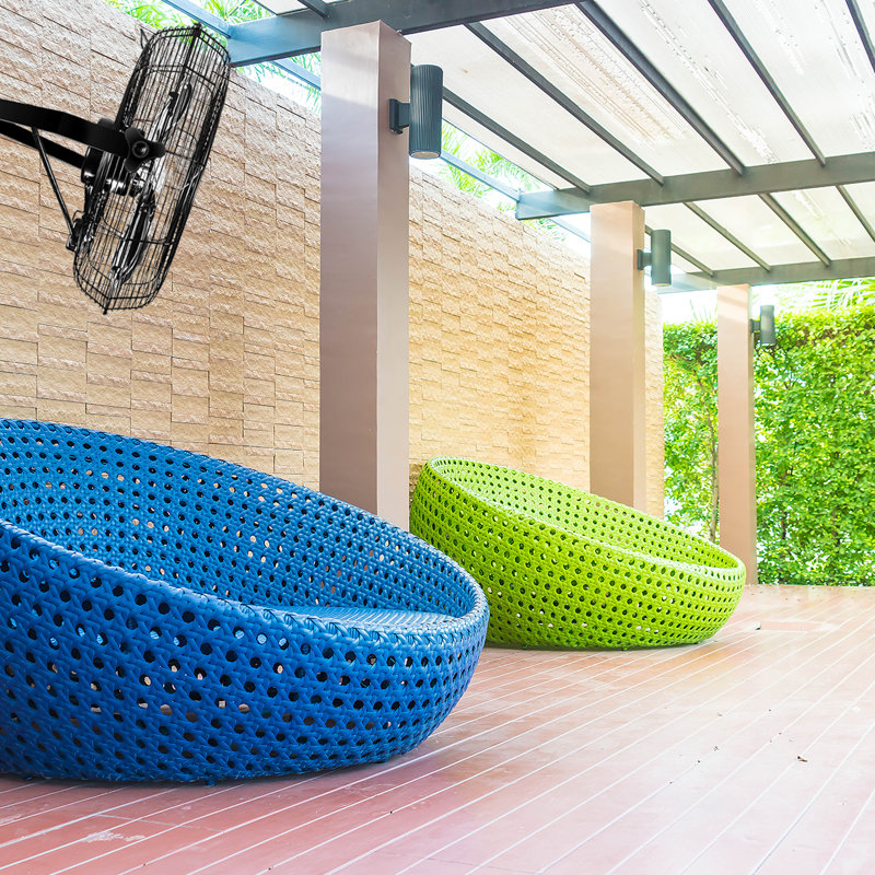 SenQWFa 18 in. Black Industrial Wall Mount Fan 3-Speed Indoor ...