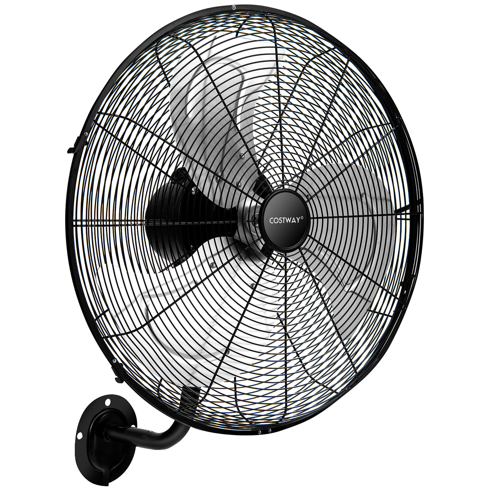 Costway 21 Inch Wall Mount Industrial Fan 3 Speed Oscillating Metal ...