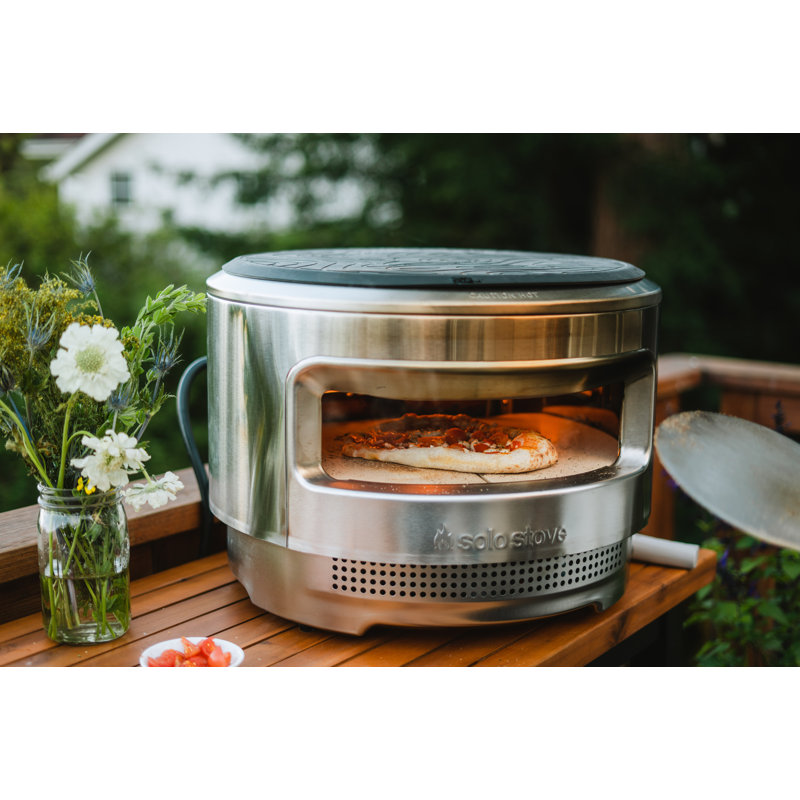 Solo Stove Stainless Steel Freestanding Pizza Oven in Silver & Reviews ...
