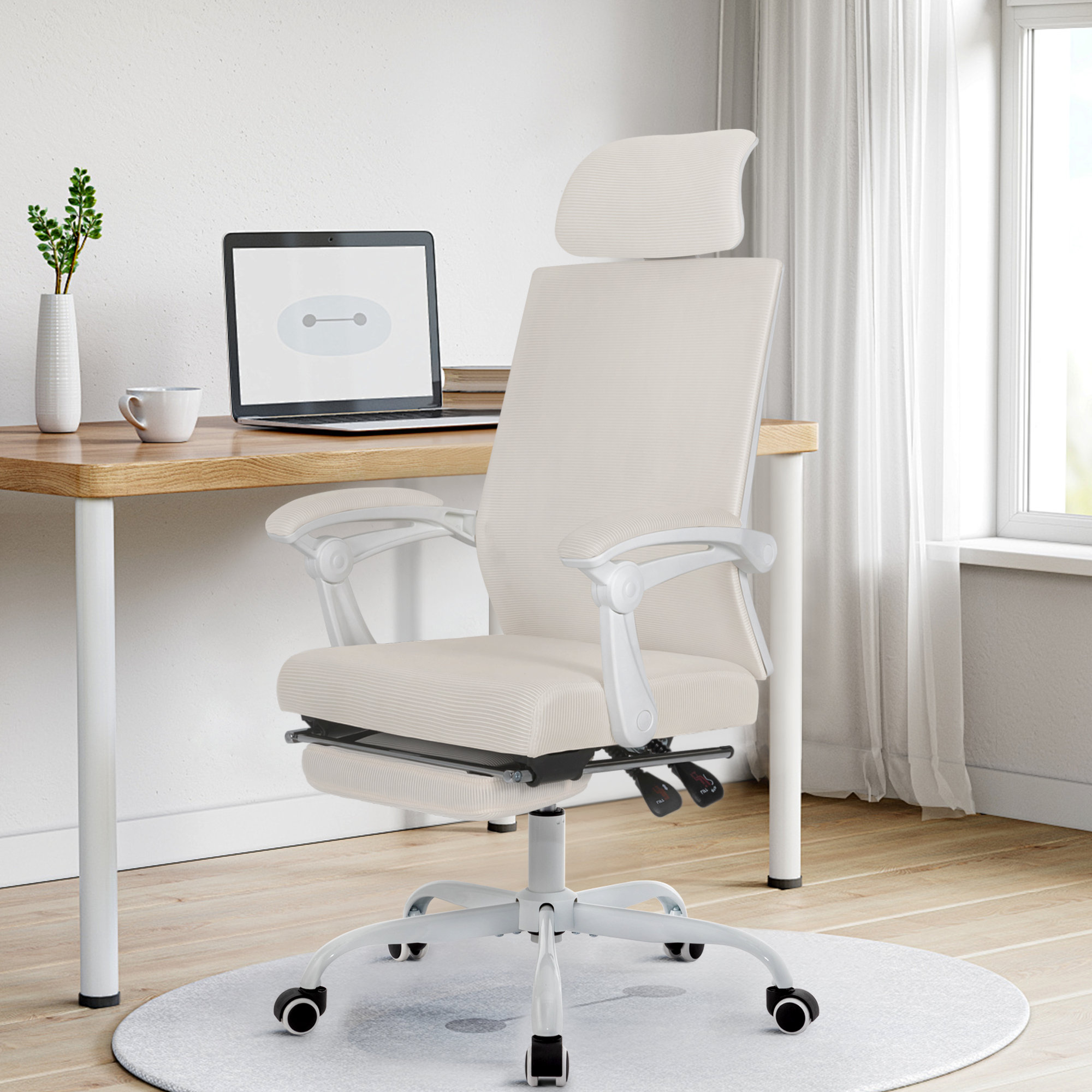 Ebern Designs Lawrenson Ergonomic Swivel Mesh Task Office Chair With S ...