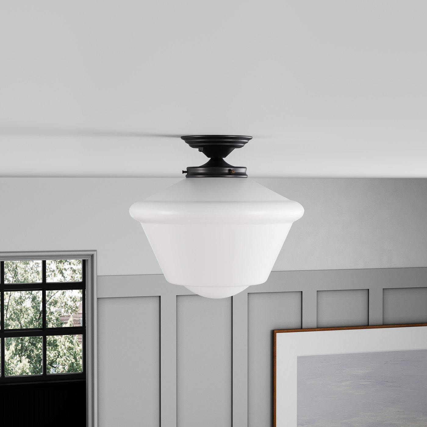 Winston Porter 1-Light Bulb Contemporary Mid Century Modern Style Semi ...