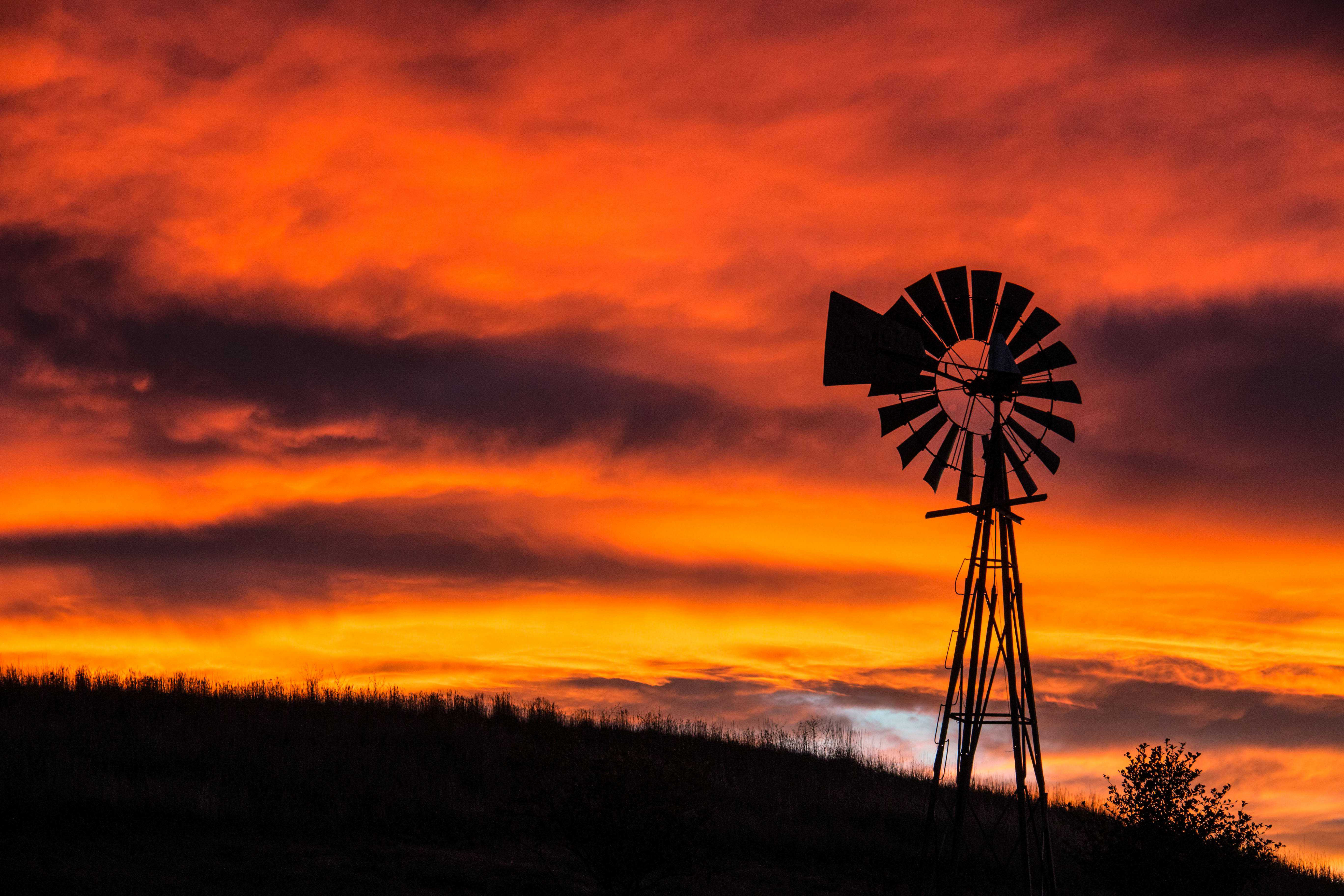 Gracie Oaks Cobblestone Windmill at Sunset by Dawnkey - Wrapped Canvas ...
