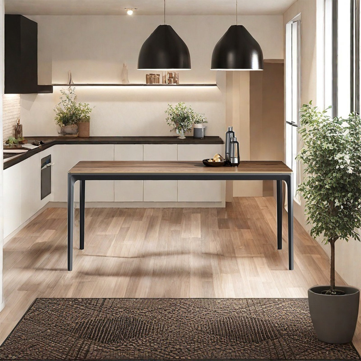 MRzenghong Solid wood dining table simple household rock tabl - Wayfair ...