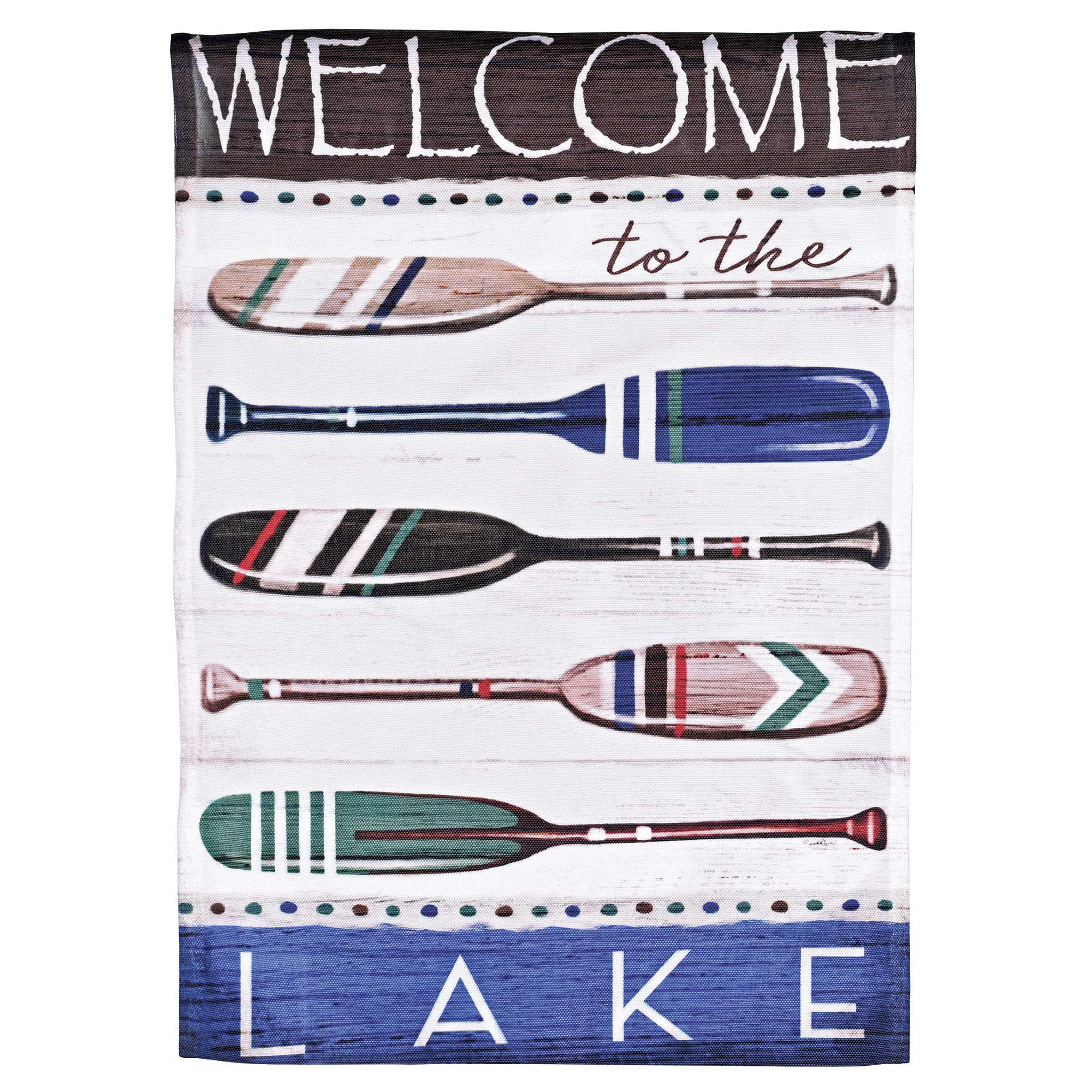 Arlmont & Co. Flag Oars Welcome To The Lake 13x18 | Wayfair