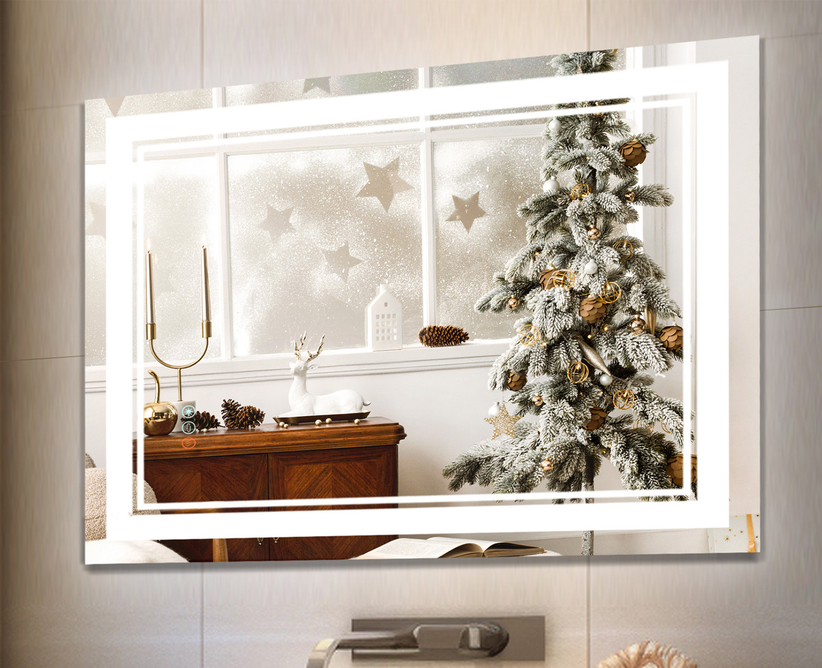 Brayden Studio Anicuta Lighted Bathroom Mirror & Reviews - Wayfair Canada