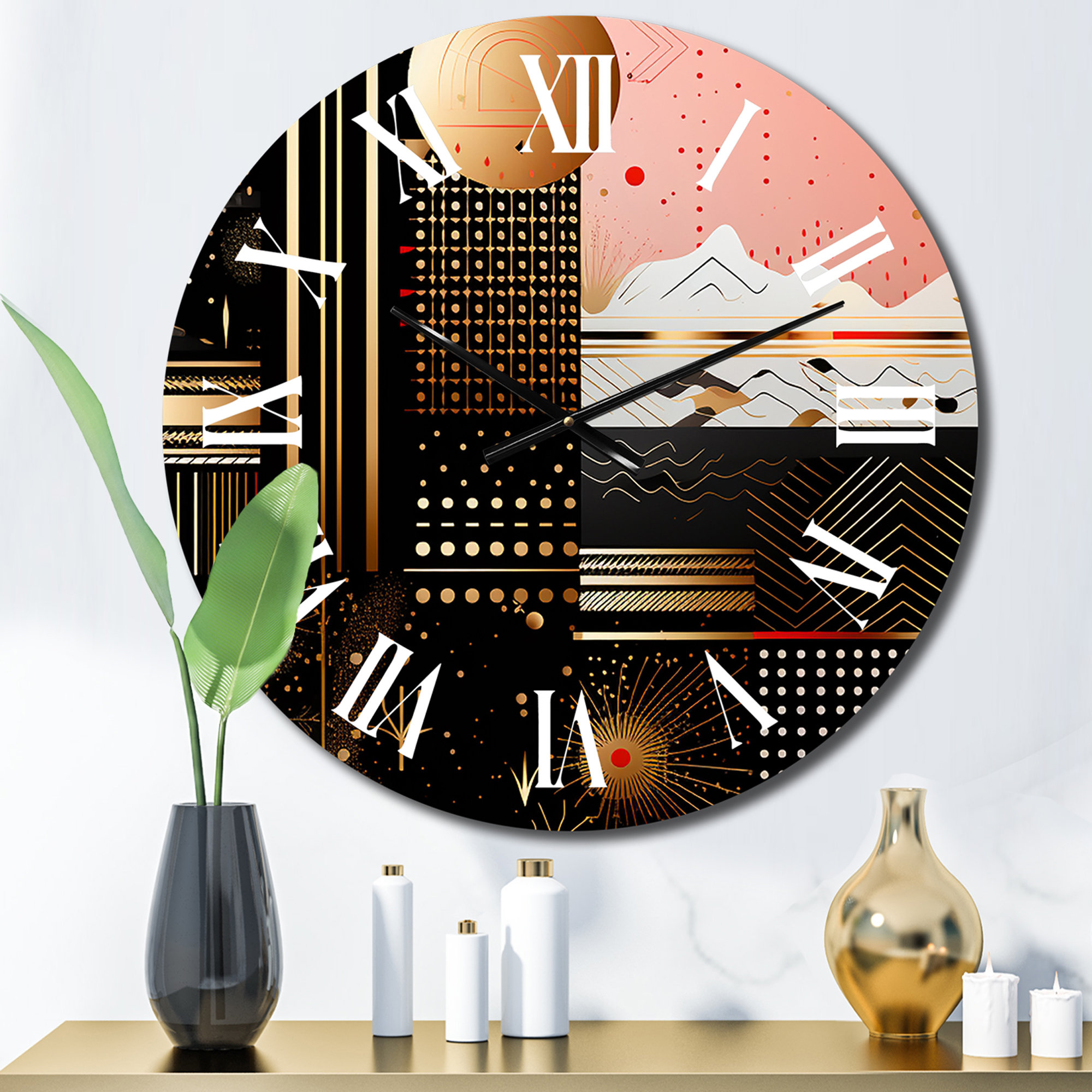 Design Art Boho Chic Celebration Geometric Circle Art V - Abstract ...