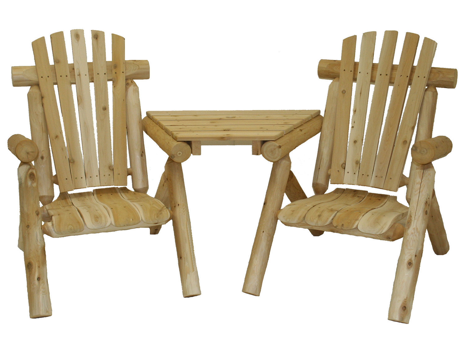 Loon Peak® Homer Solid Wood Adirondack Chair with Table | Wayfair