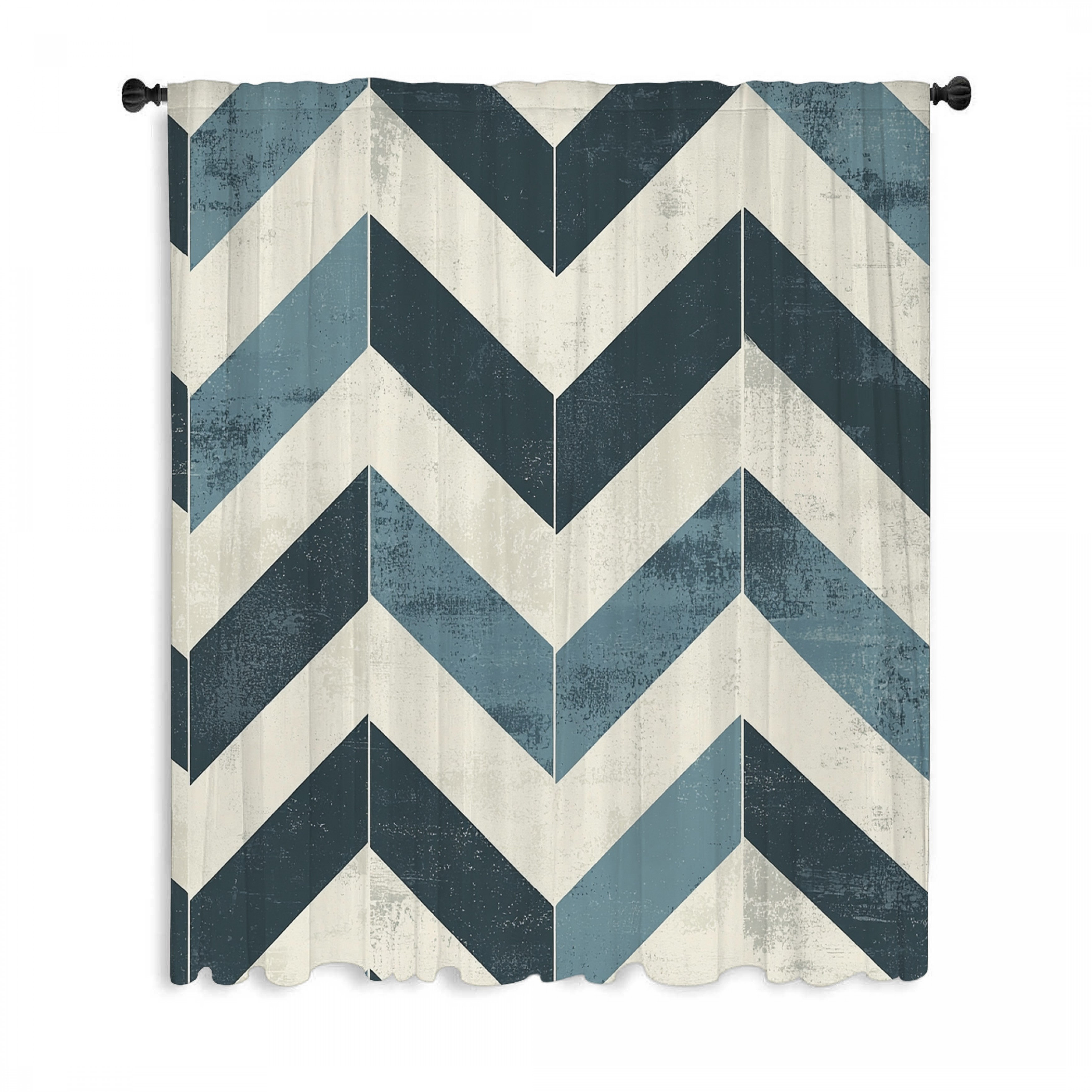 Dakota Fields Chevron Window Curtains, Geometric Blockout & Sheer ...
