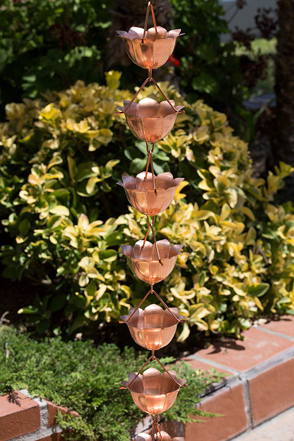 Monarch Rain Chains Pure Copper Lotus Cup Rain Chain Extension ...