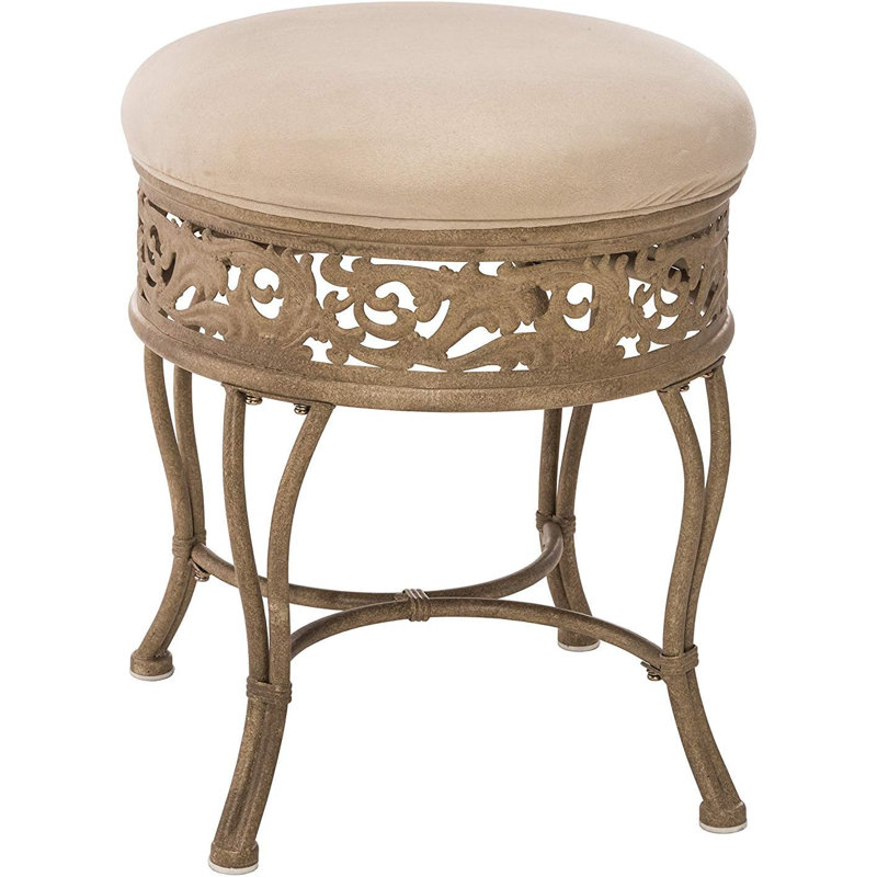 Astoria Grand Kaye Metal Vanity Stool & Reviews | Wayfair