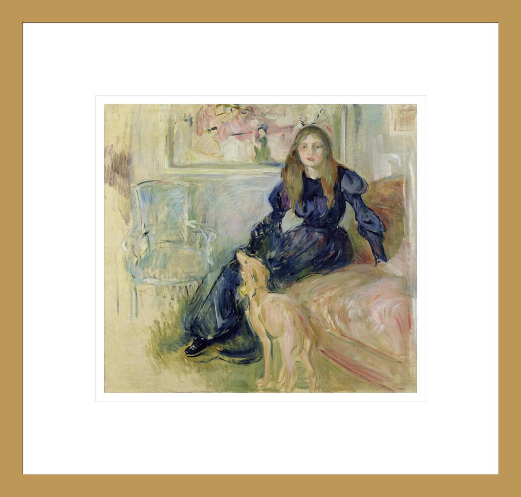 1000Museums Julie Manet with Greyhound (Julie Manet au lévrier) by Berthe Morisot - Giclee Print ...