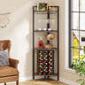 17 Stories Corner Wine Rack With Glass Holder And Storage Shelves, 4 ...