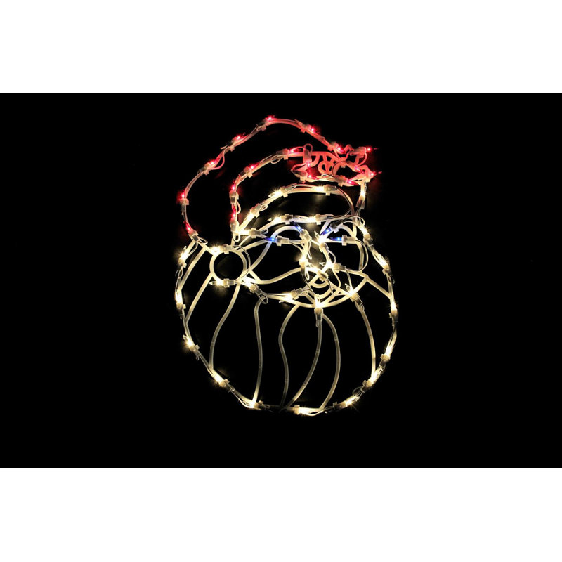 Northlight Seasonal 18" Lighted Santa Claus Christmas Window Silhouette ...
