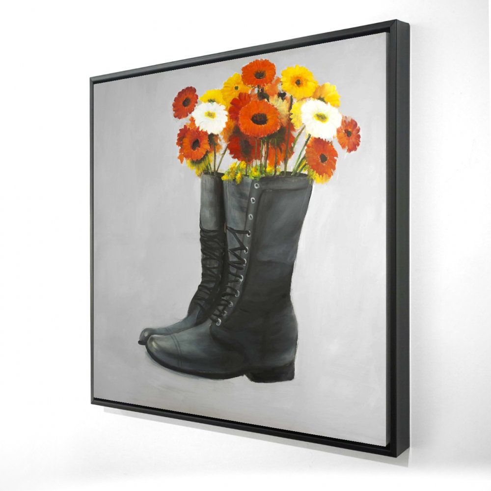 Begin Edition International Inc. " Boots Full Of Flowers " on Canvas ...