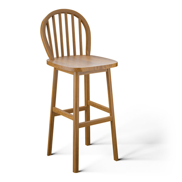 Corrigan Studio Dolmen Solid Wood 76cm Counter Stool | Wayfair.co.uk