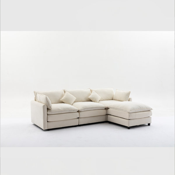 Latitude Run® Fashionable And Trendy Three-Seater L-Shaped Sofa With ...