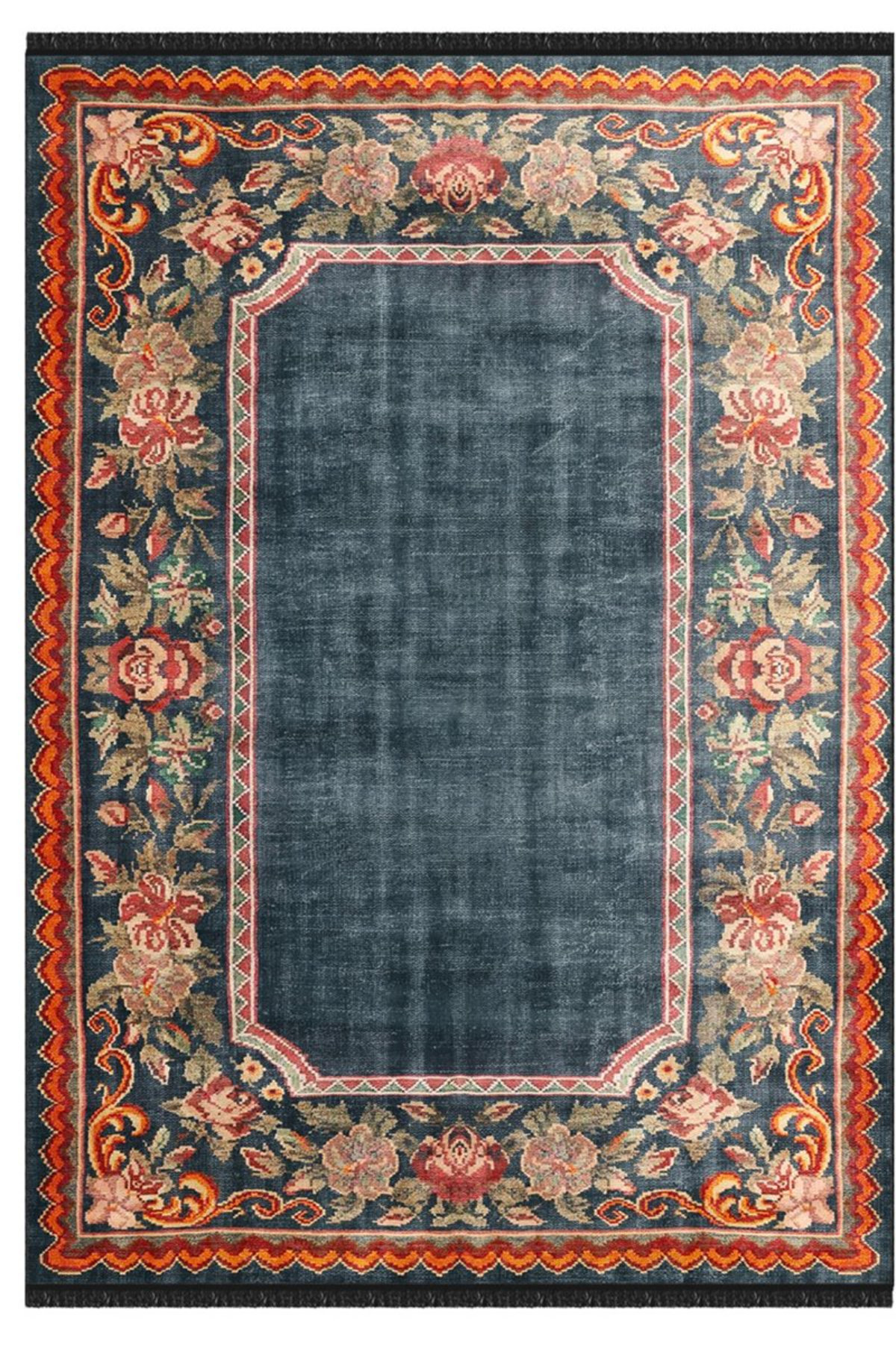 Rugpera Karabag Multicolored Color Floral Design Carpet Machine Woven ...