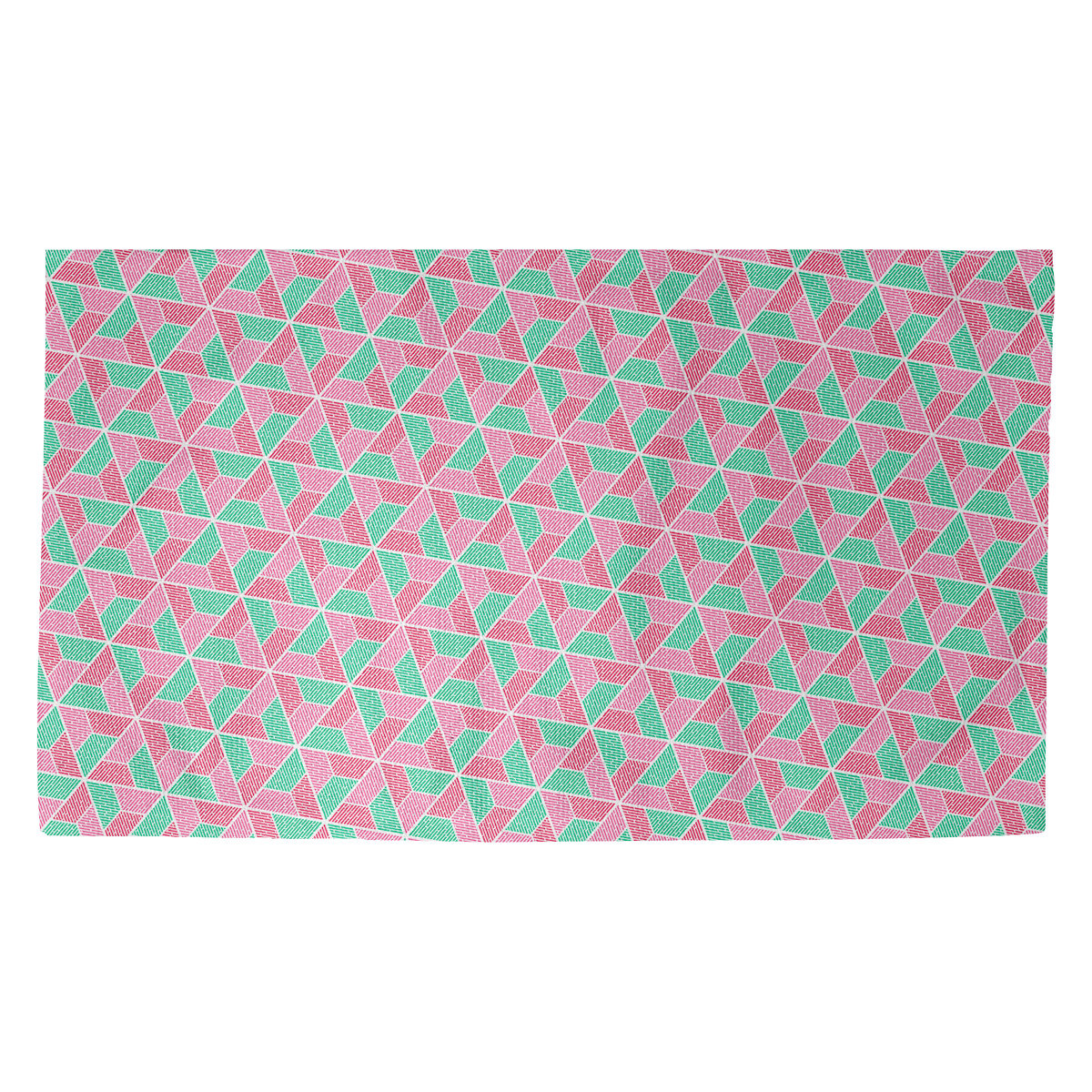 Latitude Run® Avicia Trapezoids Pink/Green Area Rug | Wayfair